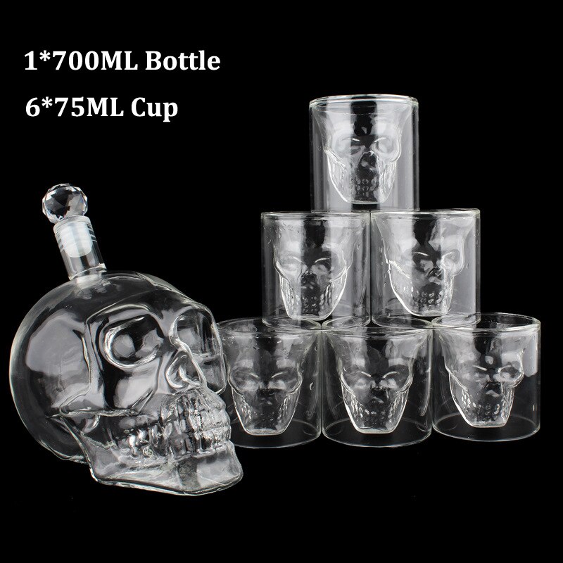 Crystal Skull Head Glass Cup Double Wall Glass Whi... – Vicedeal
