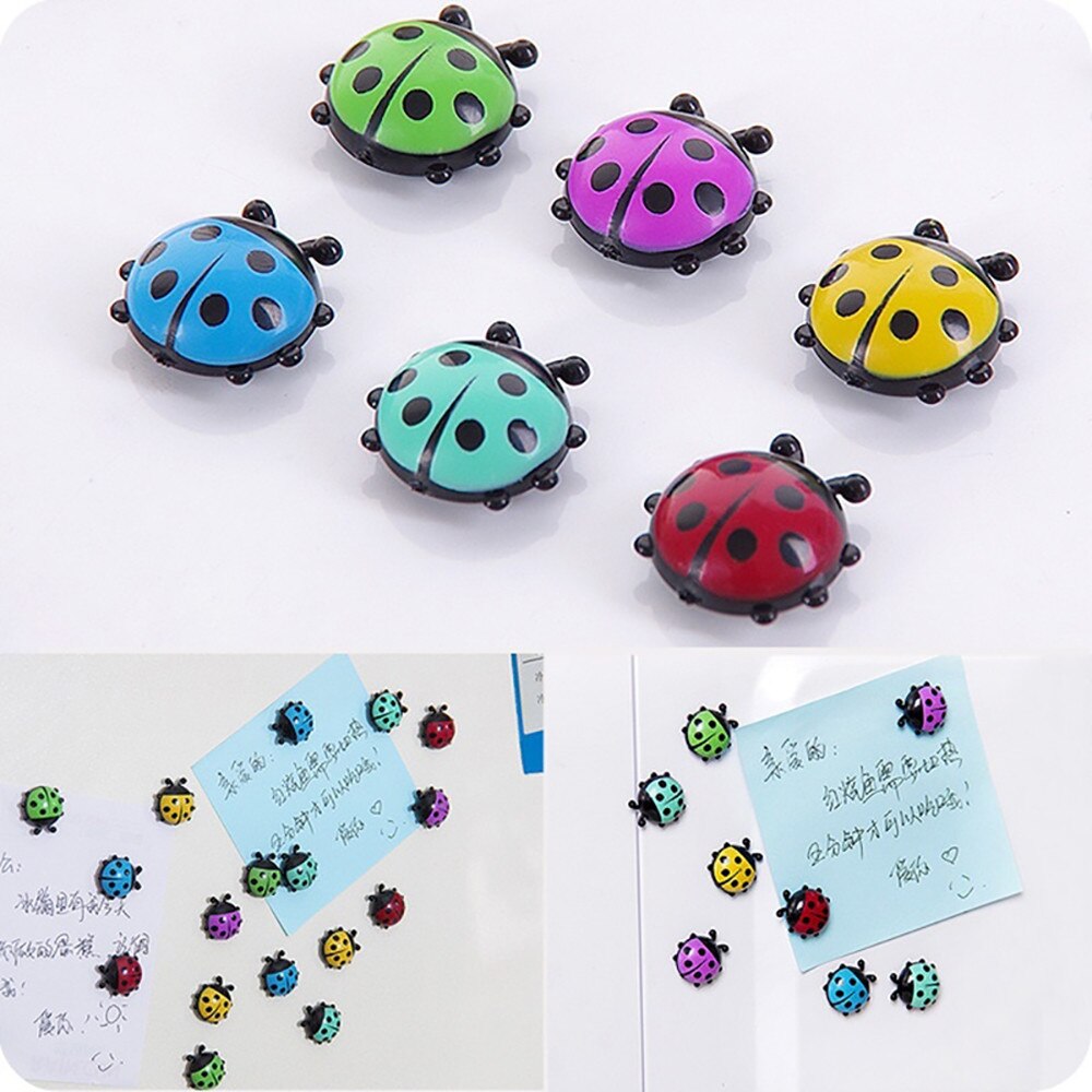 6Pcs Mini Ladybug Fridge Magnets Home Decor Cute C... – Grandado