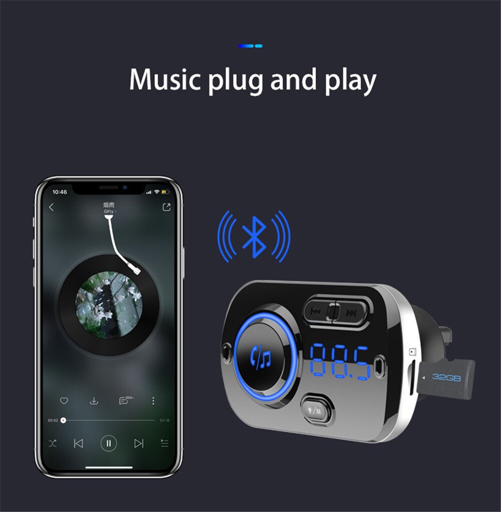 Bluetooth 5.0 Auto Fm-zender Modulator Voor Auto H... – Grandado