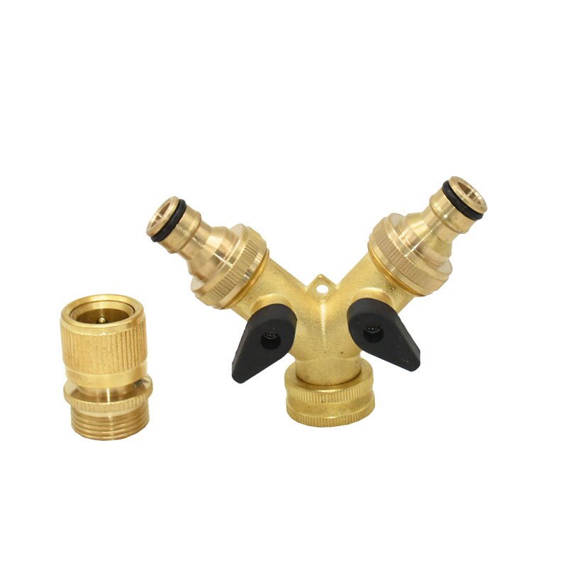 Brass gardentap tap Y type water Splitter G3/4" 2-... – Grandado