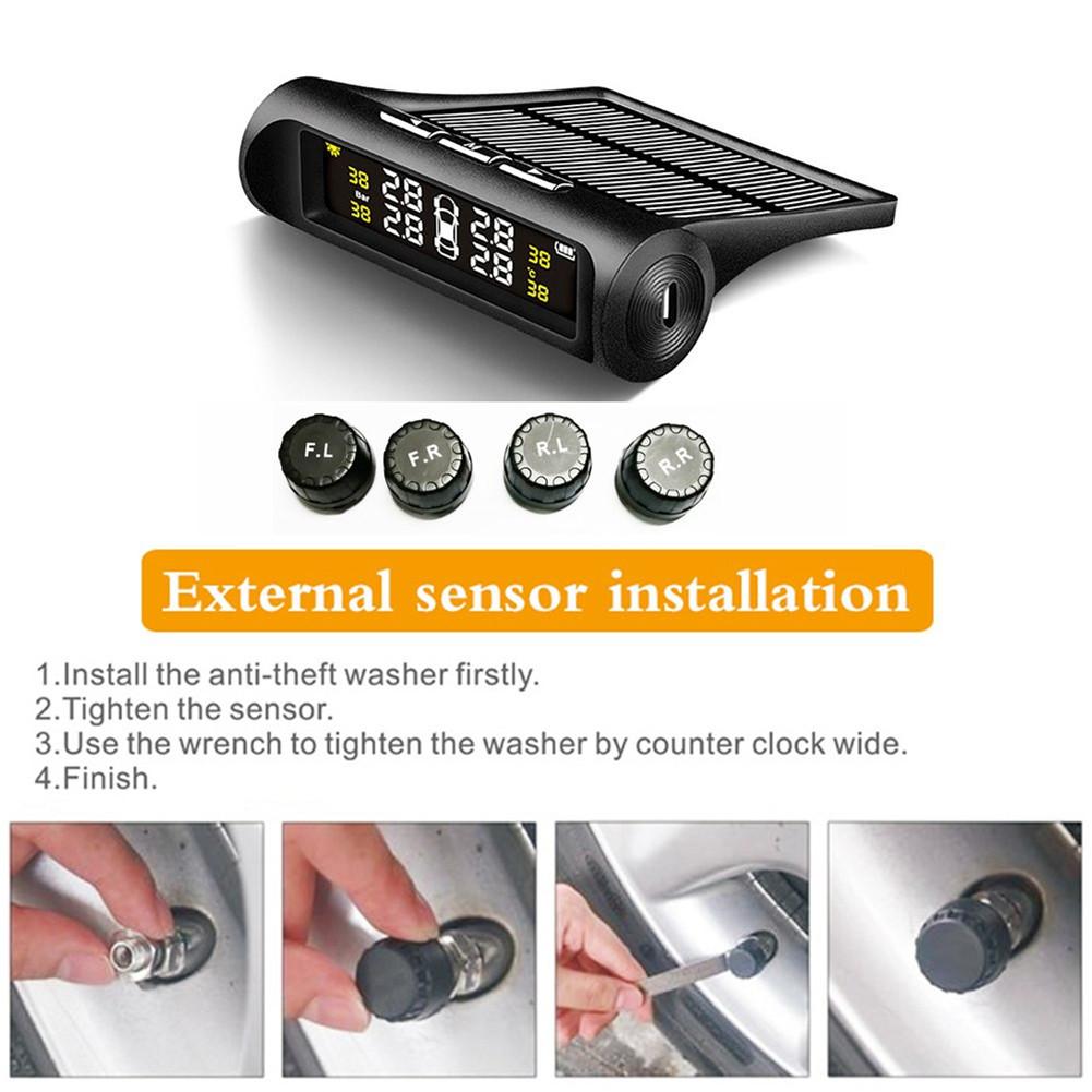 Tpms Bandenspanningscontrolesysteem Solar Power Dr... – Grandado