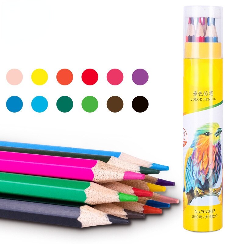 48-color Oily Colored Pencil Hexagonal Pen Student... – Grandado