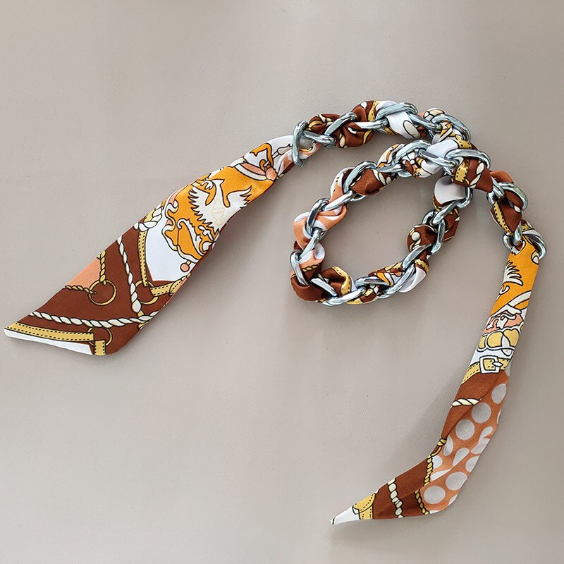 Beautiful Hanging Rope Silk Scarf Metal Chain With... – Grandado