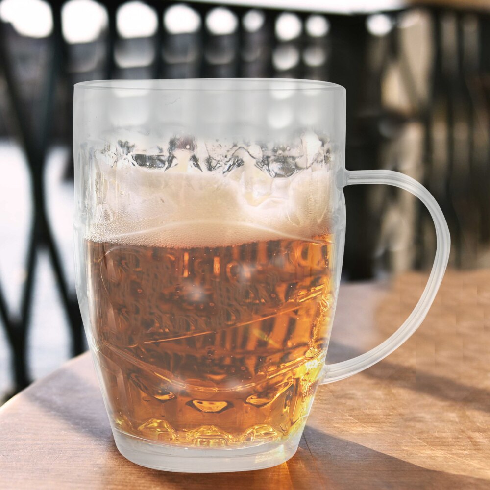 530ml Acrylic Beer Mug with Handle Traditional Mug... – Grandado