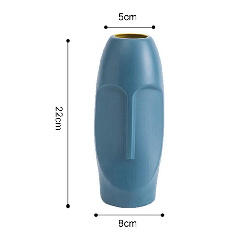 2x Nordic Minimalist PE Abstract Vase Human Face D... – Vicedeal