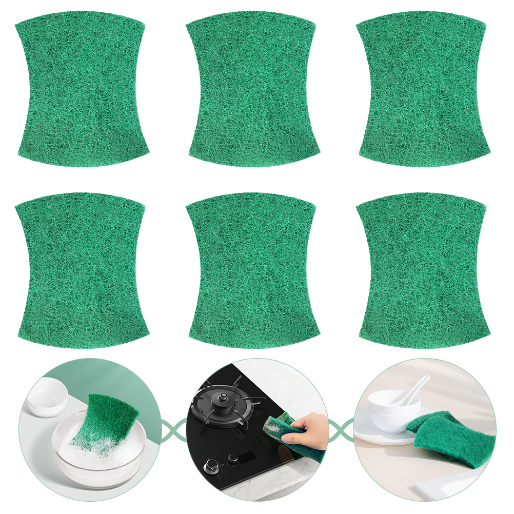 6pcs Household Cleaning Scrubber Reusable Scouring... – Grandado