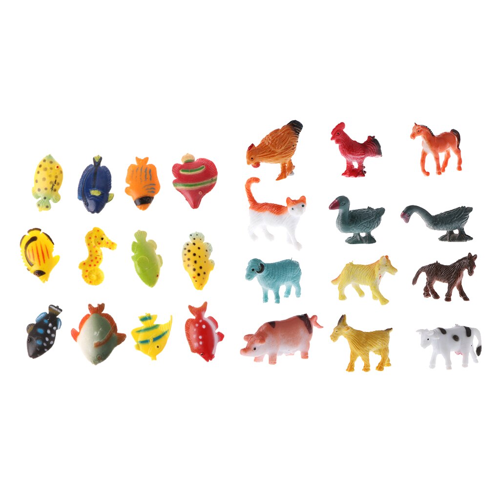 24x Mini Animal Model Figures Science Toys Bag Fil... – Vicedeal