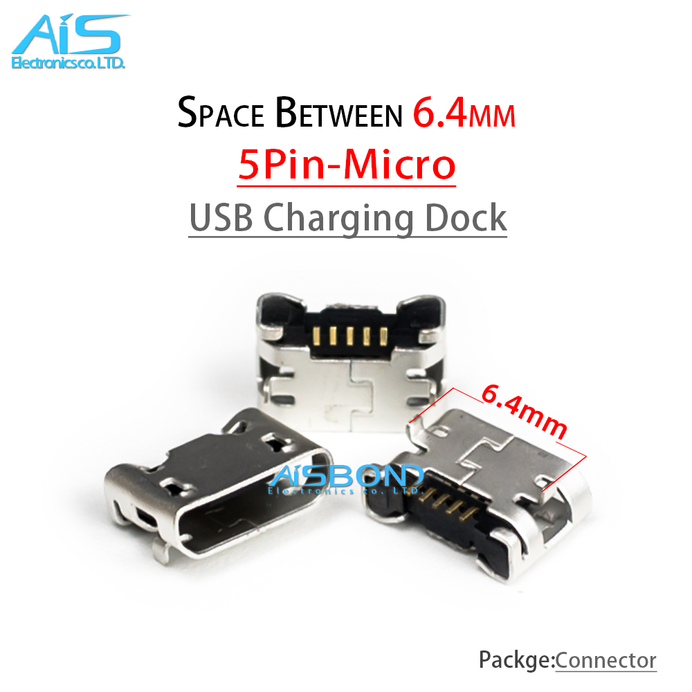100Pcs/Lot Micro USB Mini connector 5Pin 6.4mm 5.7... – Vicedeal