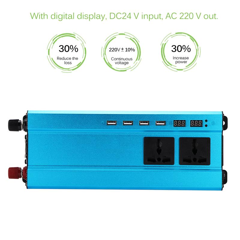 Onever 2000w bil power inverter led dc 24v til a... – Grandado