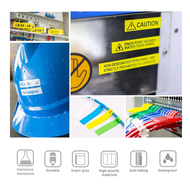 M21-750-427 Label tape Black on white – Grandado