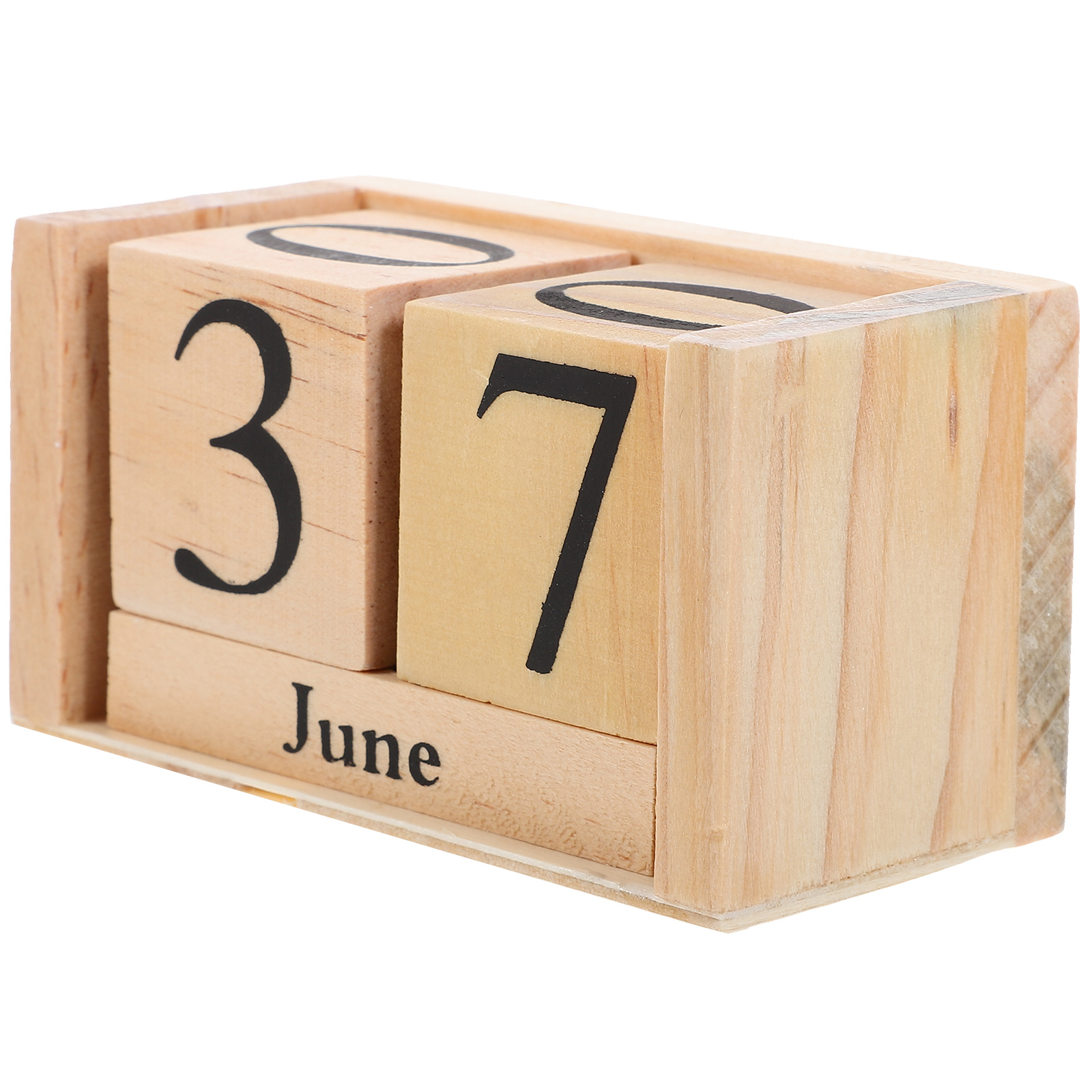 Wood Calendar Wooden Square Calendar Desktop Decor... – Grandado