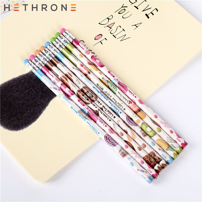 Hethrone 12pcs Donut simple pastel pencil set Stud... – Grandado