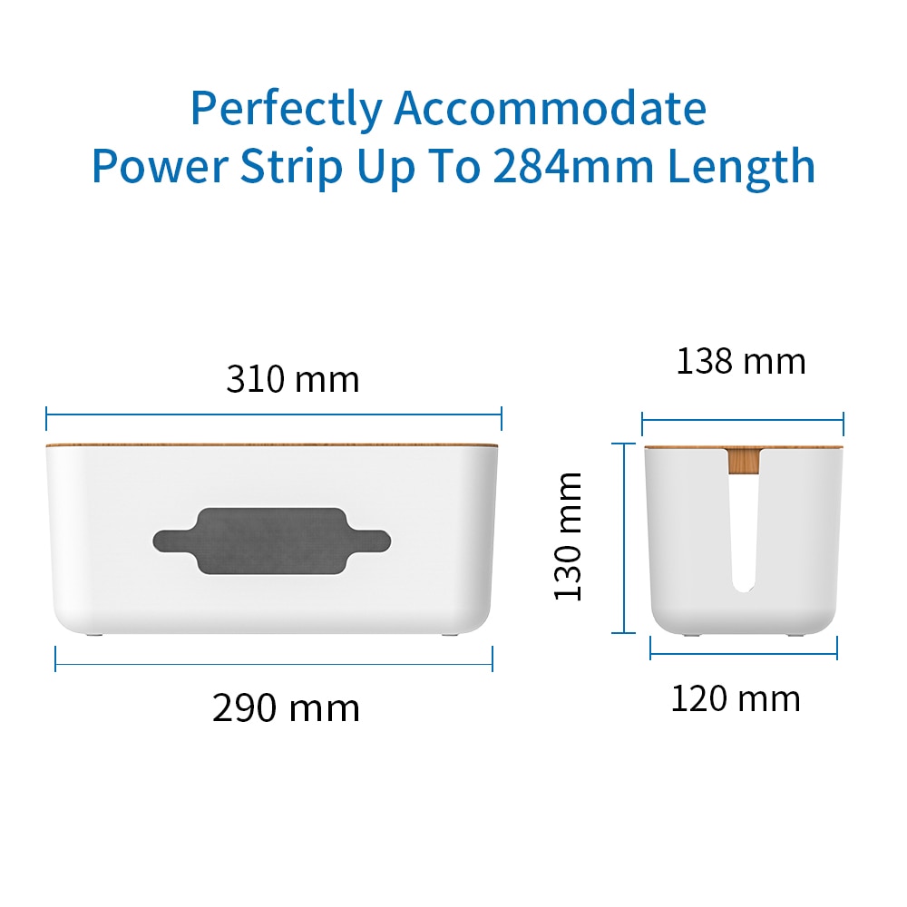 NTONPOWER Cable Organizer Box Hard Plastic Desk Ca... – Grandado