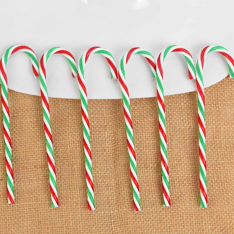 6pcs Acrylic Candy Canes Christmas Decoration Suga... – Grandado