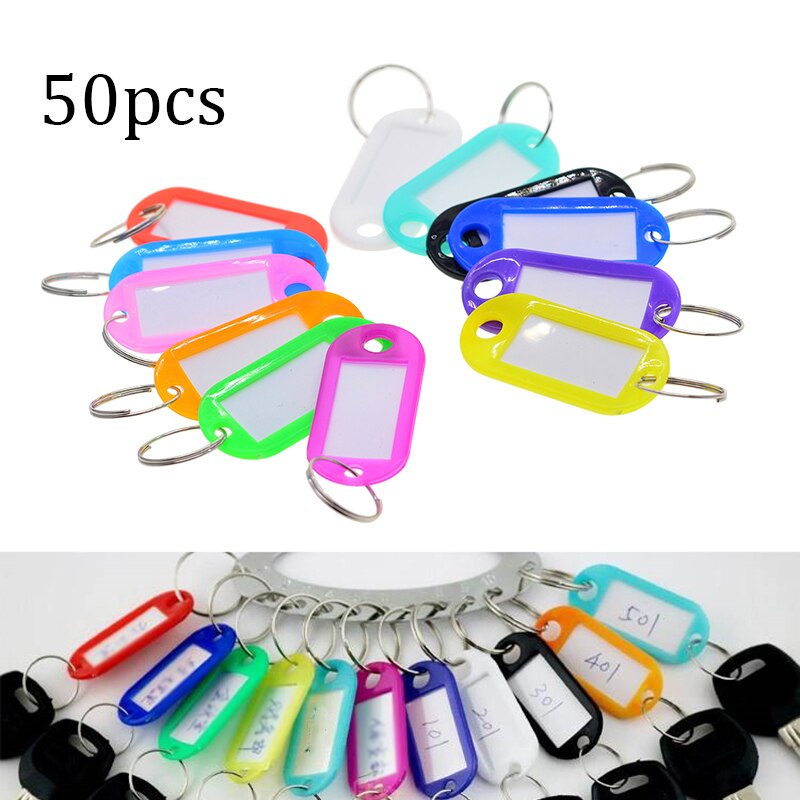 50pcs/100pcs Tag Labels Assorted Key Fobs Plastic ... – Grandado