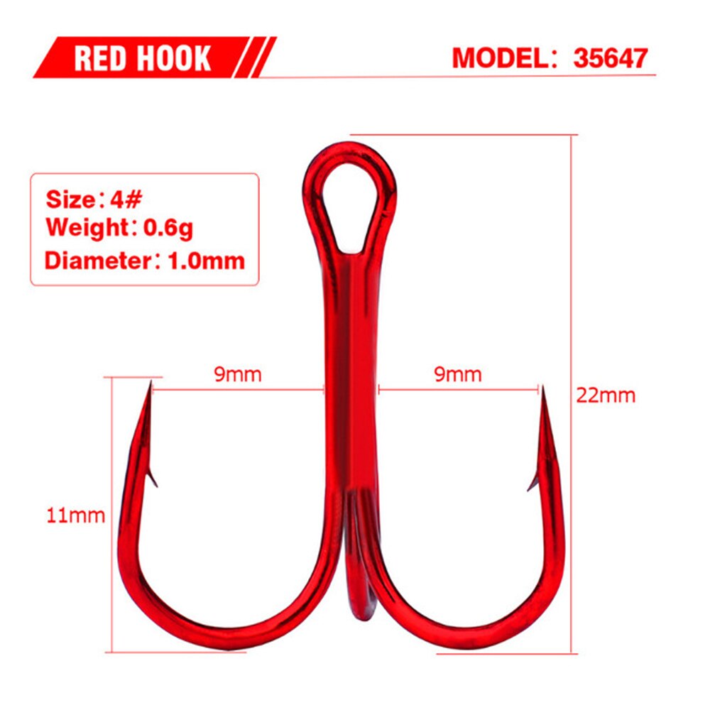 20Pcs/lot Red Fishing Hooks With Uper Sharp High S... – Grandado