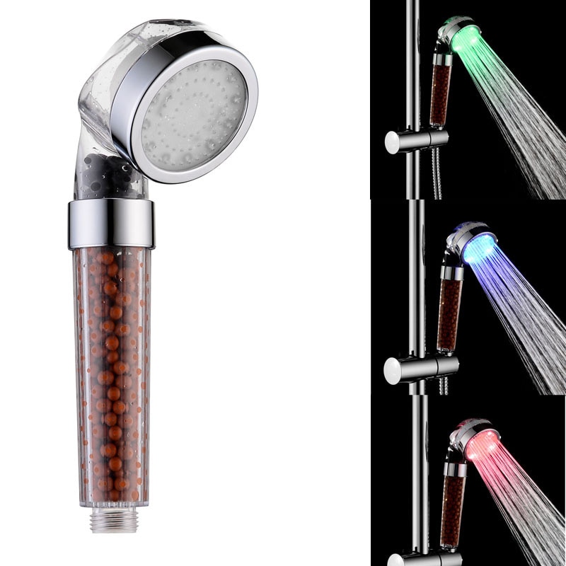 3/7 Color Changing LED Anion Spa Shower Head Tempe... – Grandado
