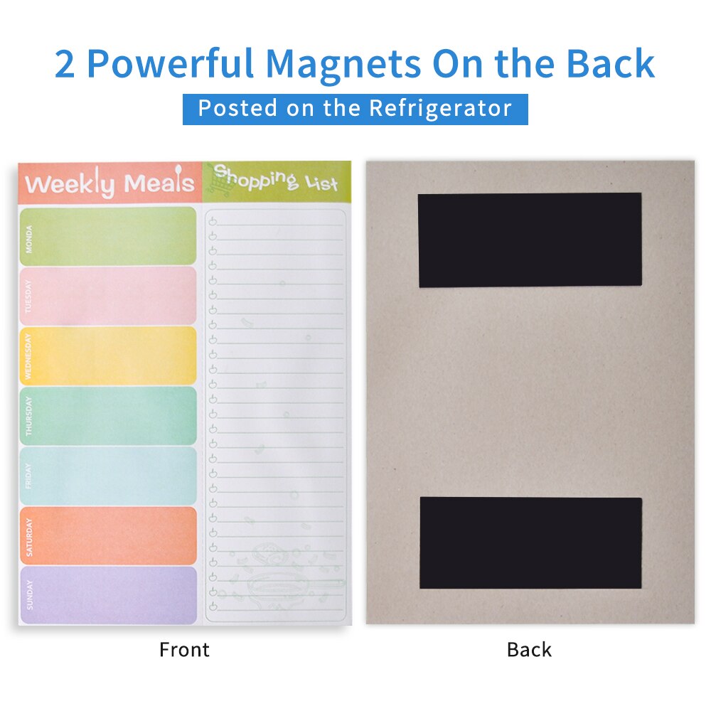 Weekly Meal Pad, Magnetic Notepad, 52 pages 7x10 I... – Grandado