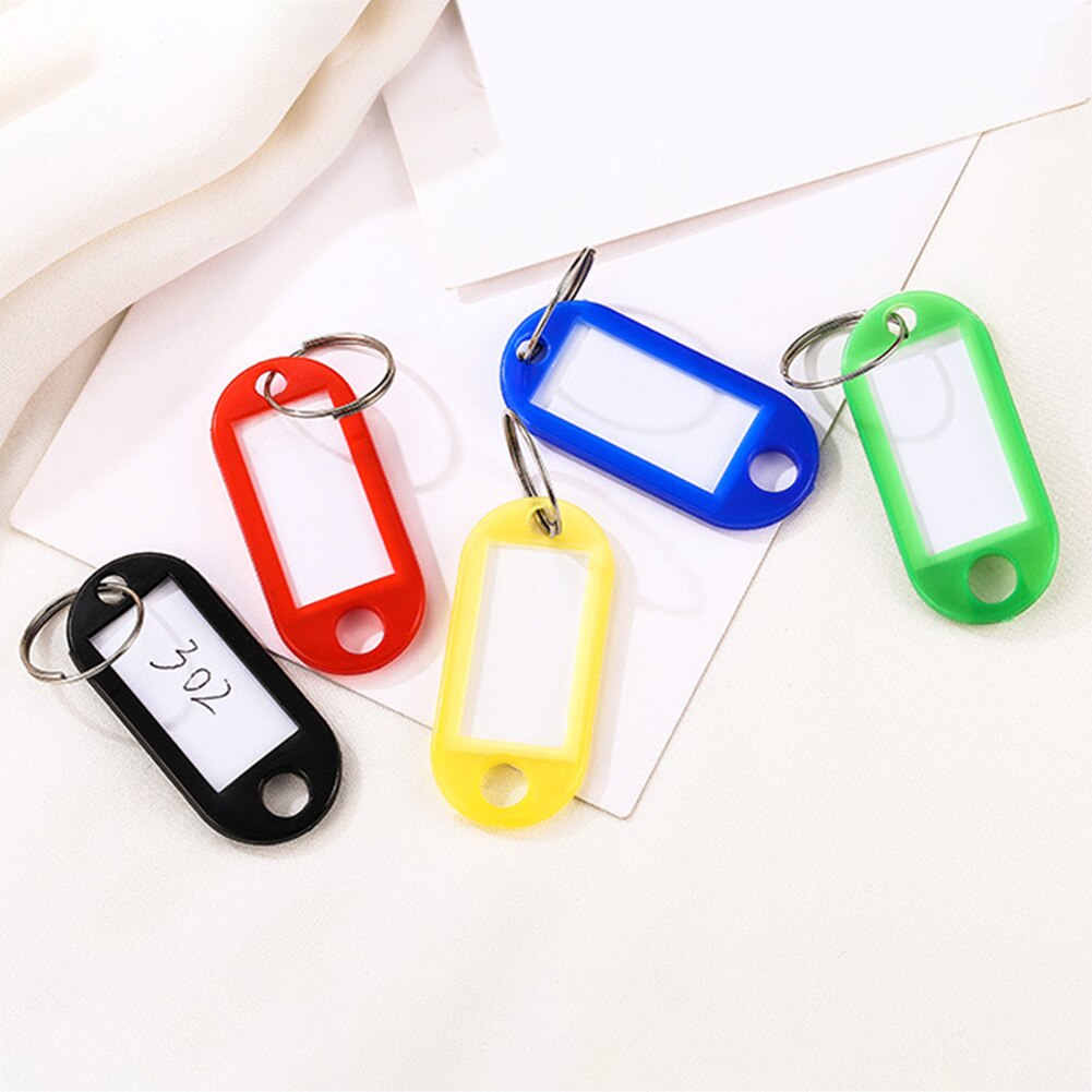 20/40Pcs Plastic Keychain Key Tags Id Label Name T... – Grandado