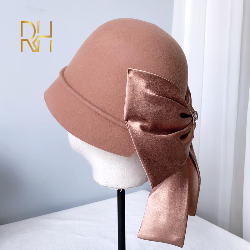 Herbst Winter Frauen Hüte Wolle Vintage Frauen Mäd... – Vicedeal