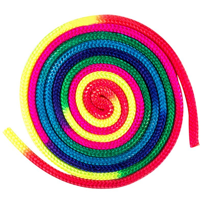 Rainbow Color Rhythmic Gymnastics Rope Solid Compe... – Grandado