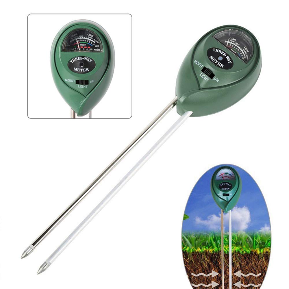 Soil Test Meter, 3-in-1 Moisture/Sun-Light/pH Sens... – Grandado