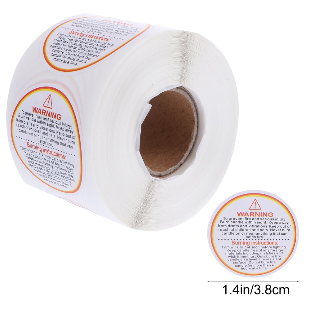 500Pcs Candle Warning Sticker Label Removable Safe... – Vicedeal