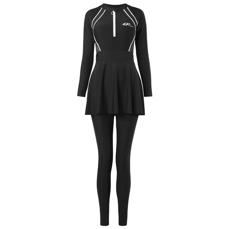 Sport Full Sleeve Zipper High-neck 1 Piece Swimsui... – Vicedeal