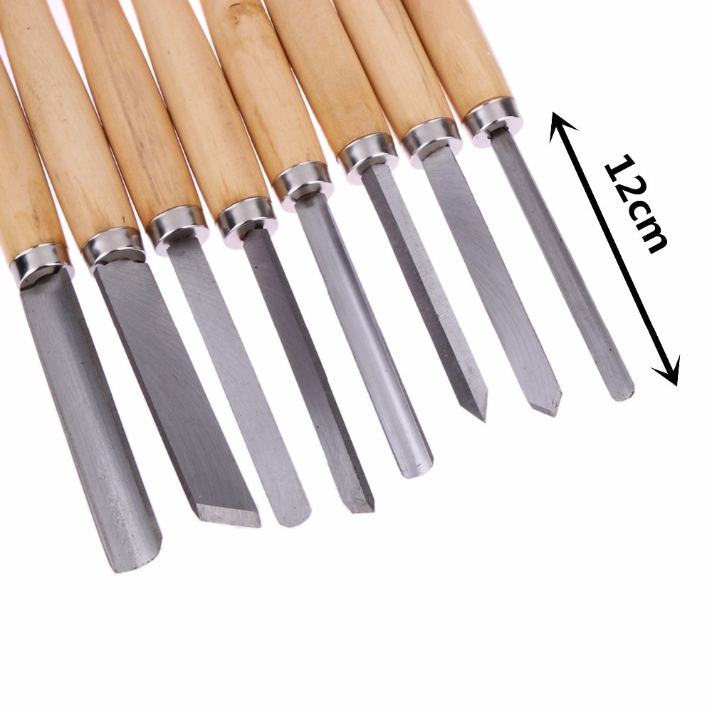 8pcs Wood Handles Lathe tool set Cutter for WOOD C... – Vicedeal