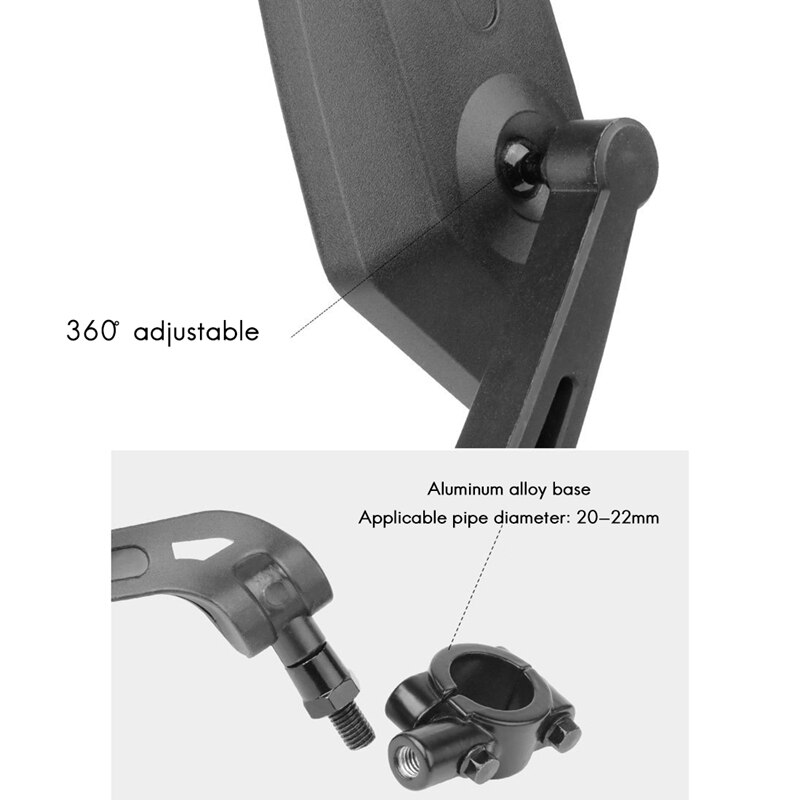 AD-Bike Rear View Mirror Handlebar Reflector Adjus... – Vicedeal