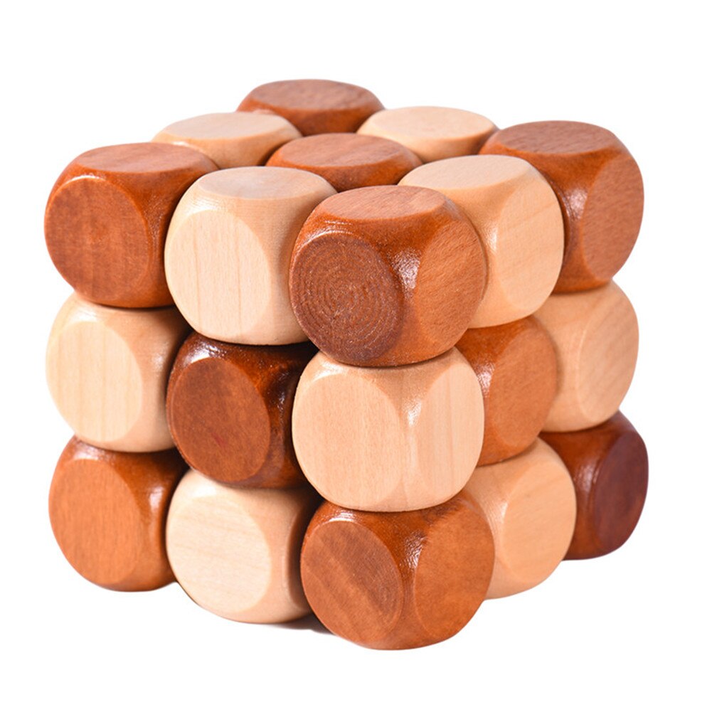 IQ Brain Teaser Kong Ming Lock Lu Ban Lock 3D Wood... – Grandado