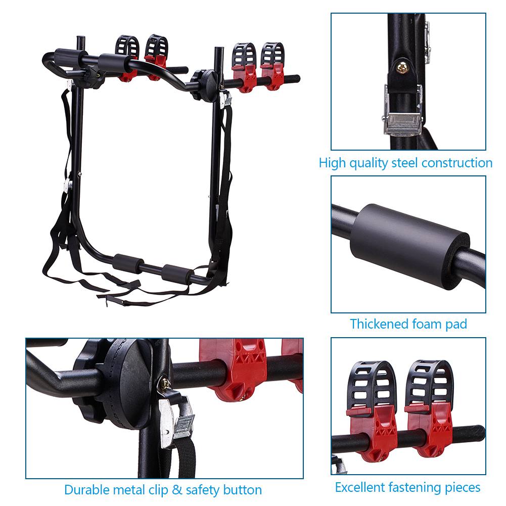 Car Rear Bicycle Racks Loading 2 Bikes Trunk Mount... – Grandado