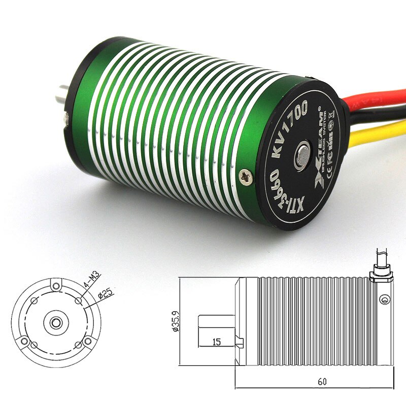 X-TEAM Brushless Motor 3660 Series BLDC Motor Elec... – Grandado