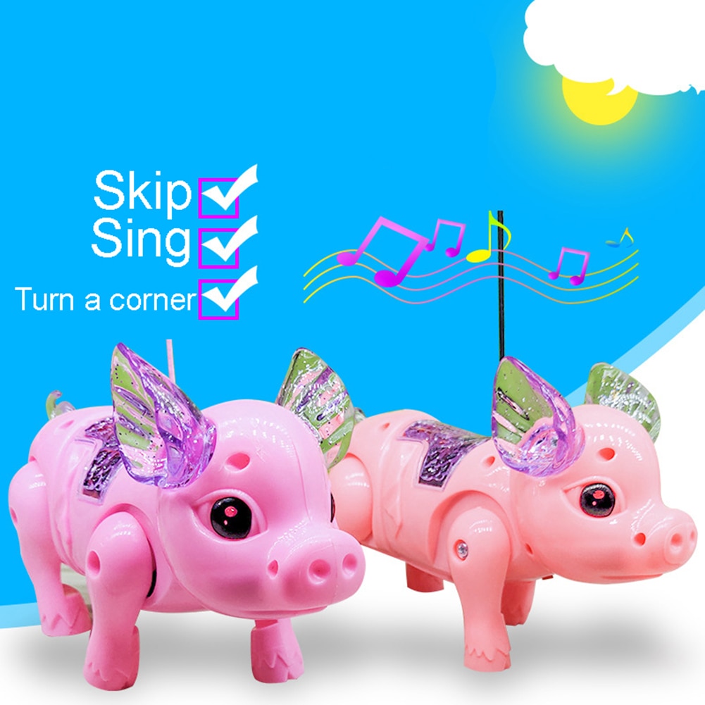 Electric LED Lighting Musical Pig Animal with Leas... – Vicedeal