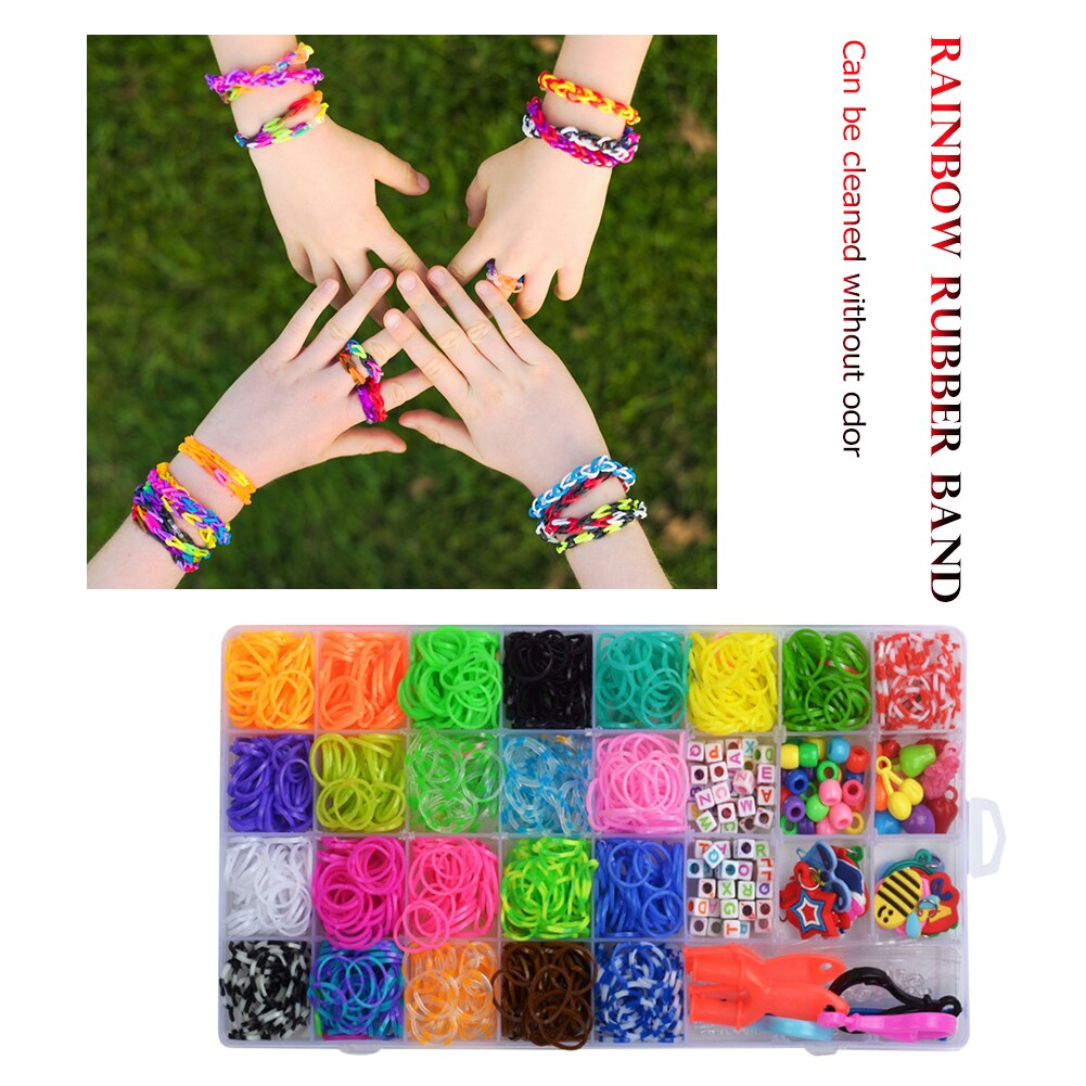 1500pcs Colorful Rubber Loom Bands Elastic DIY set... – Grandado