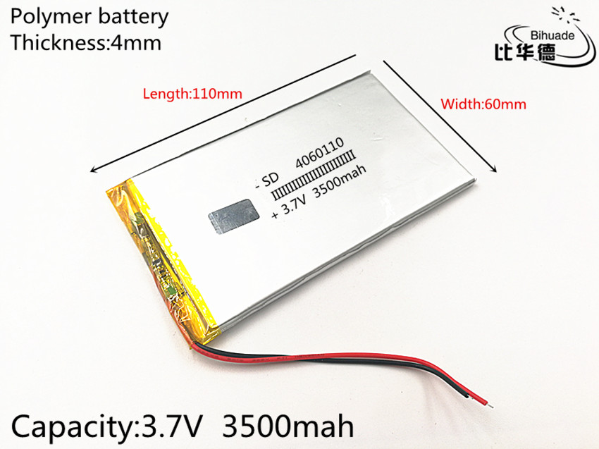 3.7V 3500mAh 4060110 Lithium Polymer Li-Po li ion ... – Grandado