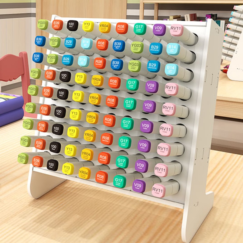 Student Desktop Marker Organizer Storage Box Brush... – Grandado