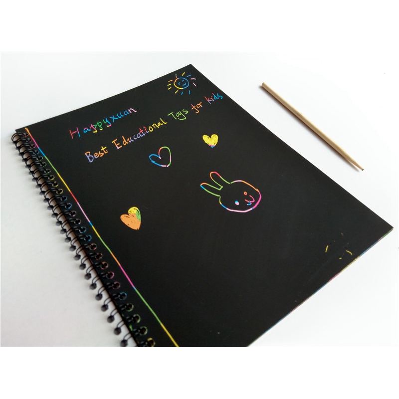 19x26Cm Large Magic Color Rainbow Scratch Paper No... – Grandado