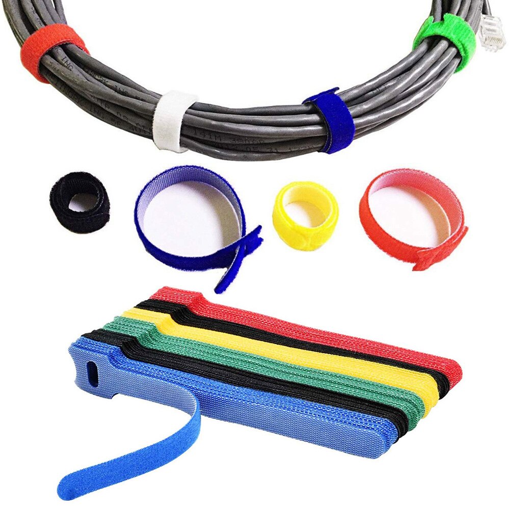 50pcs Cable Ties Magic Sticker Hook Loop Office Re... – Grandado