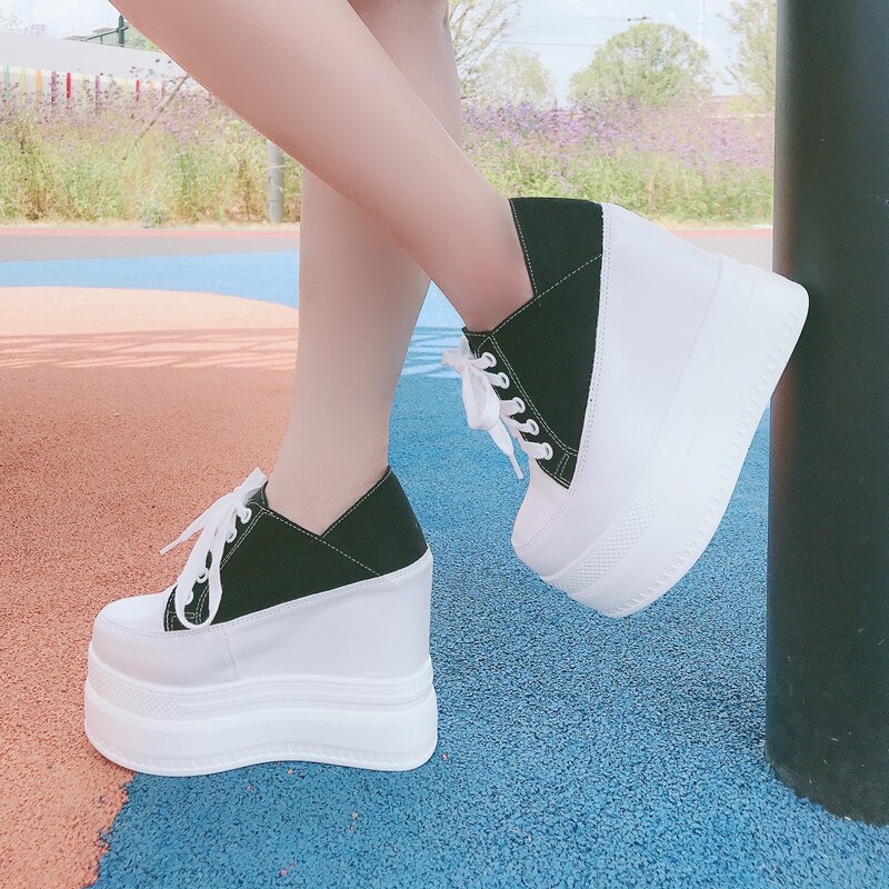 Women's Flat Platform Shoes Autumn Split Leather C... – Grandado