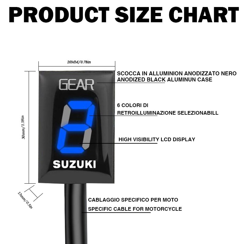 Gear Indicator Motorcycle Lcd 1-6 Niveau Gear Indi... – Vicedeal