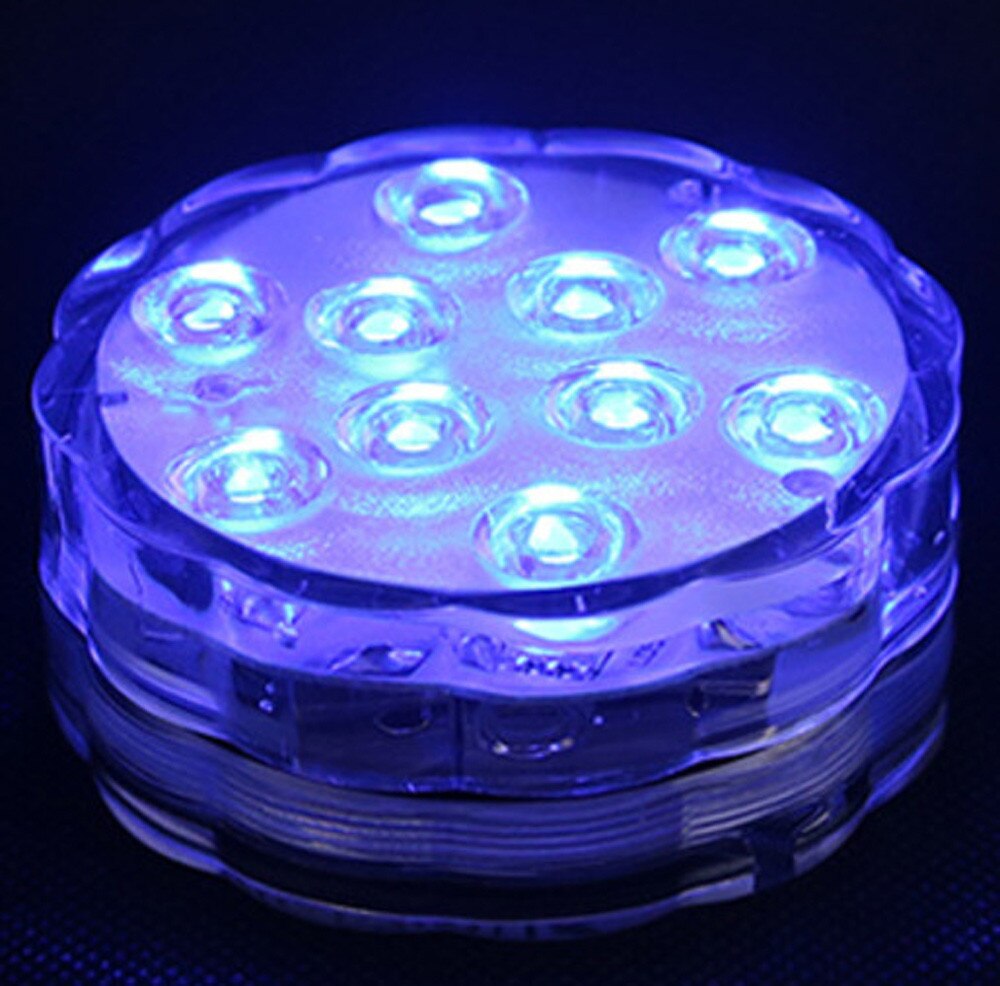 10 Led Remote Controlled RGB Submersible Light Bat... – Vicedeal