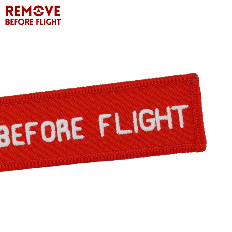 Remove Before Flight Key Chain Red Embroidery Car ... – Vicedeal
