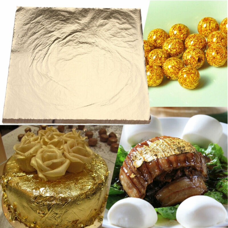 100 Vellen Imitatie Goud Zilver Koper Blad Folie P... – Vicedeal