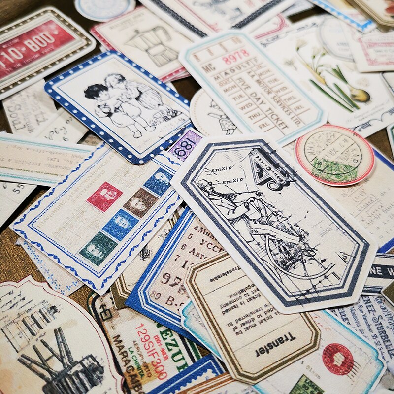 Panalisacraft Junk Journal Vintage label tag post ... – Grandado