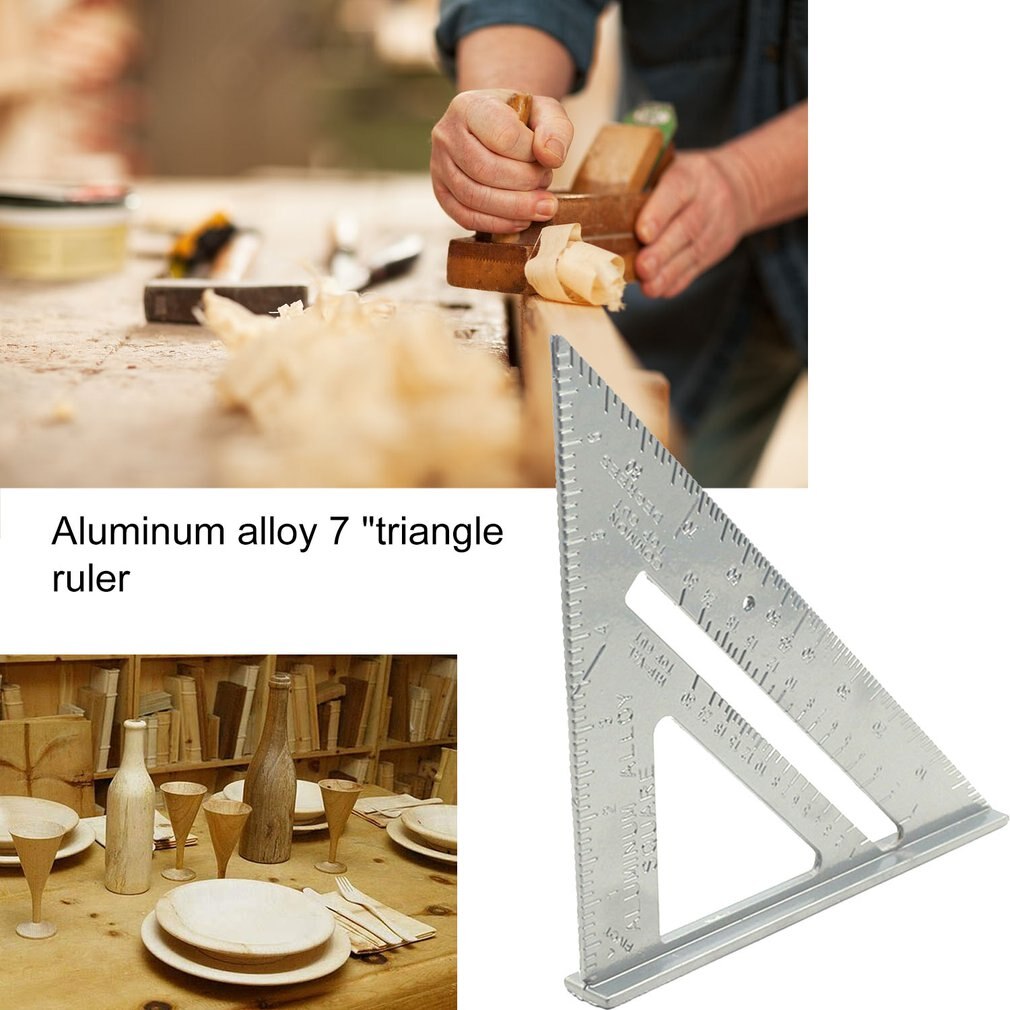 Aluminum Alloy 7 Inch Triangle Ruler Woodwork Deco... – Vicedeal