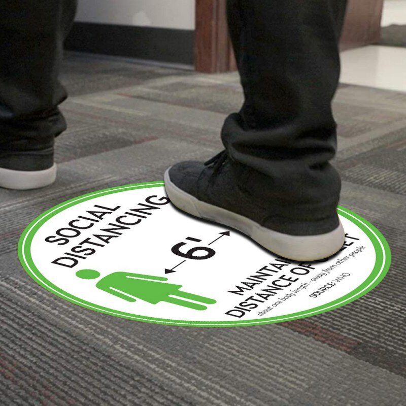 Social Distancing Floor Decals Safety Floor Sign M... – Grandado