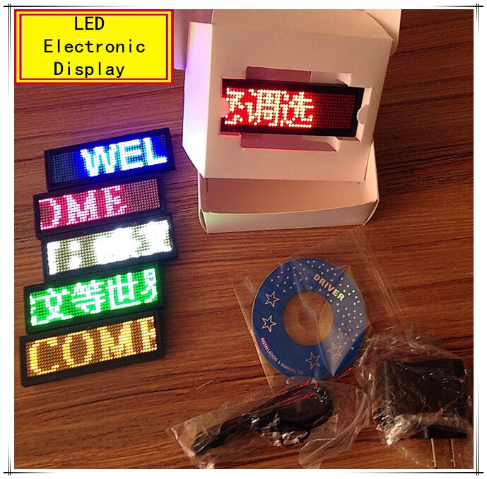 LED electronic display LED badge business card Pin... – Vicedeal