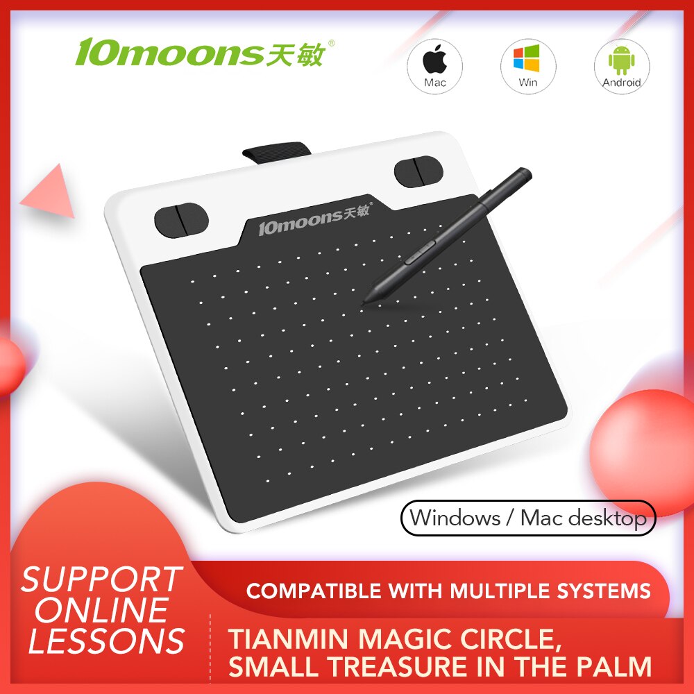 10Moons T503 Grafische Tablet Met Stylus Pen Schri... – Grandado