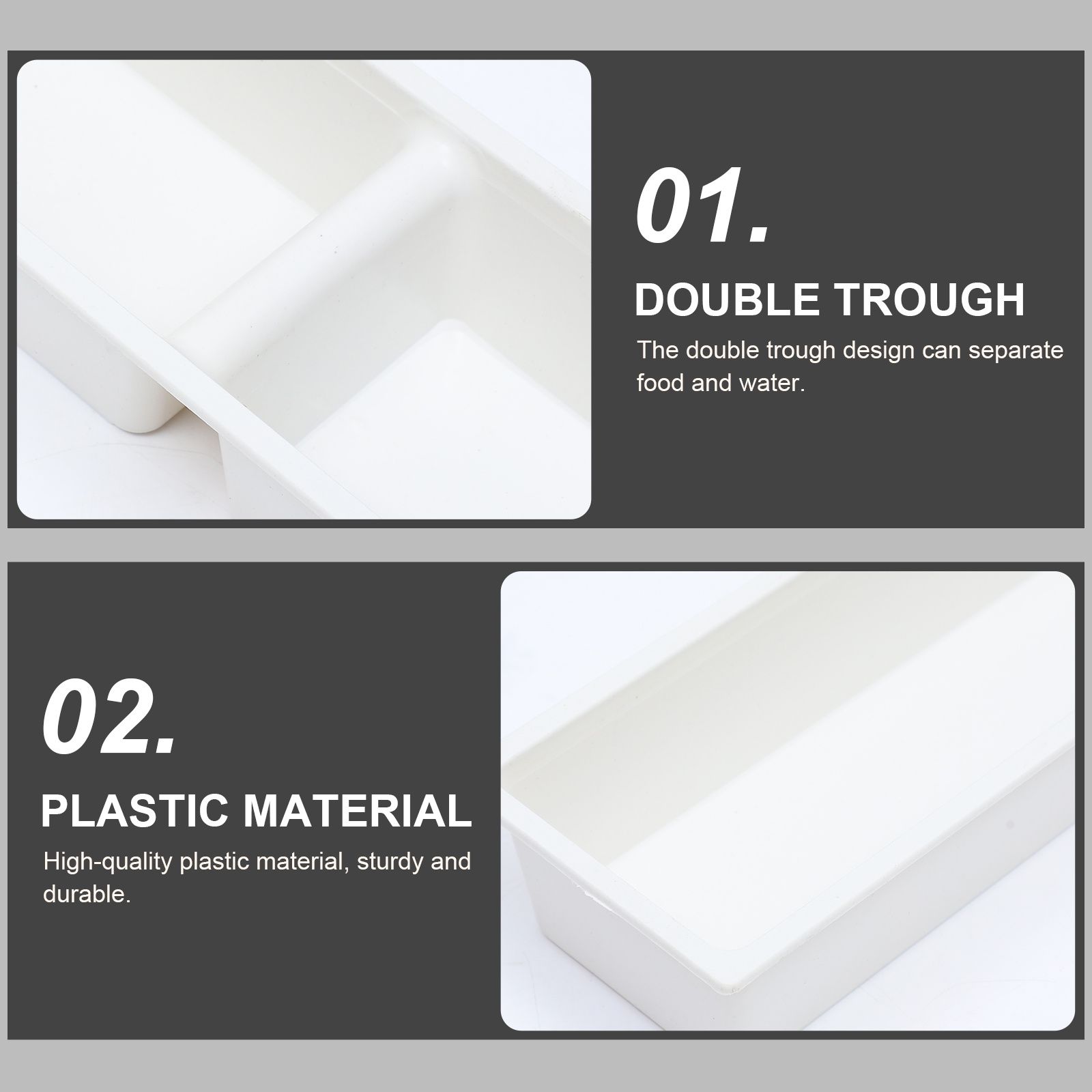 2Pcs Kip Kooi Feeder Voedsel Tank Kip Vogel Duif F... – Vicedeal